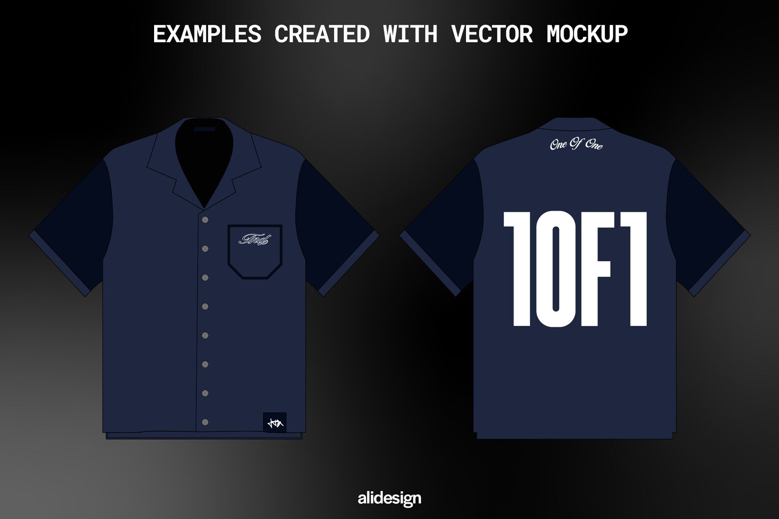 Short-sleeved Button Shirt Vector Mockup Streetwear and Fashion Tech ...