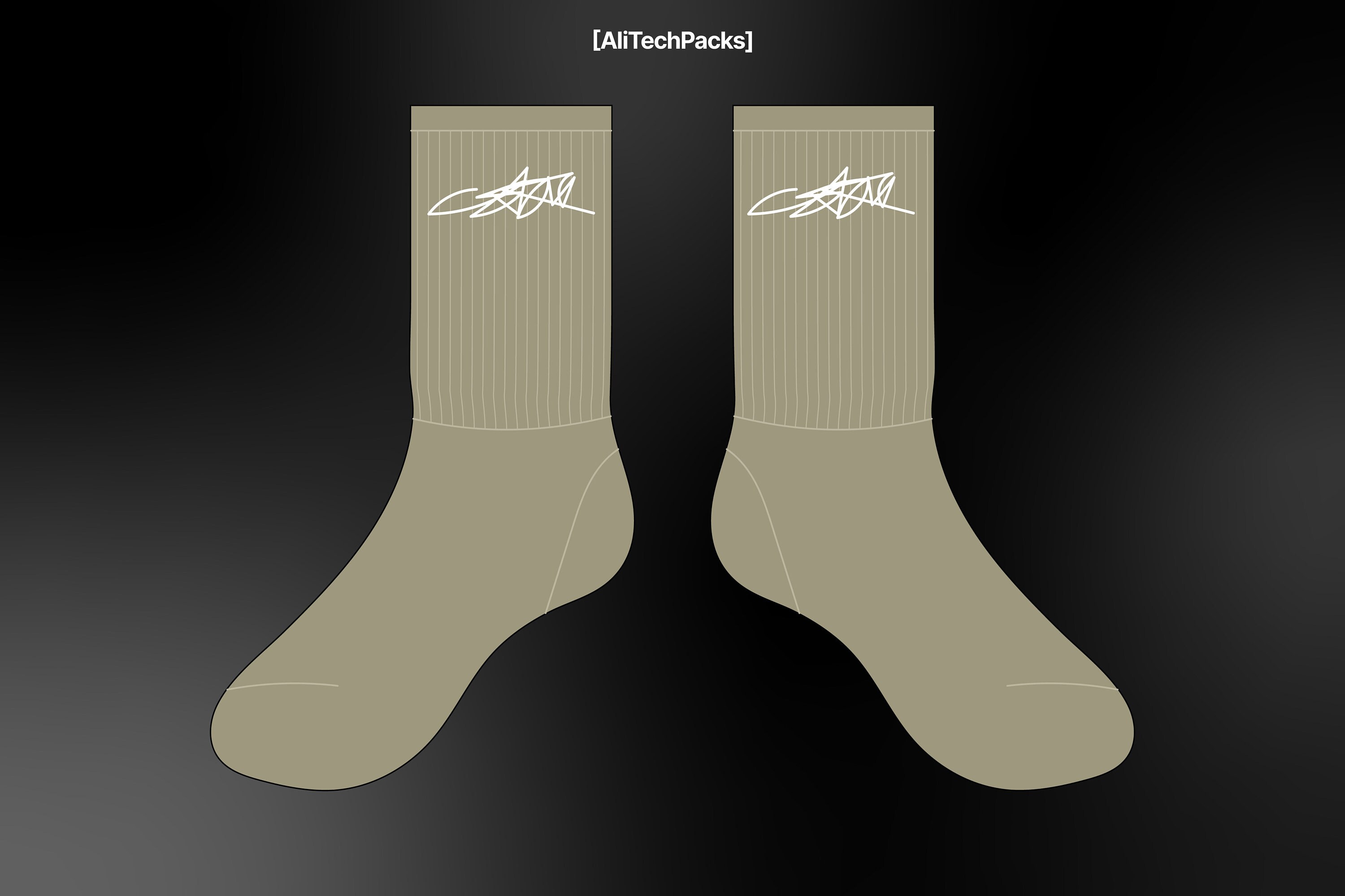 Streetwear Socks Ribbed Vector Mockup Streetwear and Fashion - Etsy