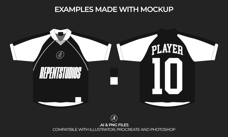 Retro Football Soccer Jersey V2 Vector Mockup Streetwear and Fashion ...