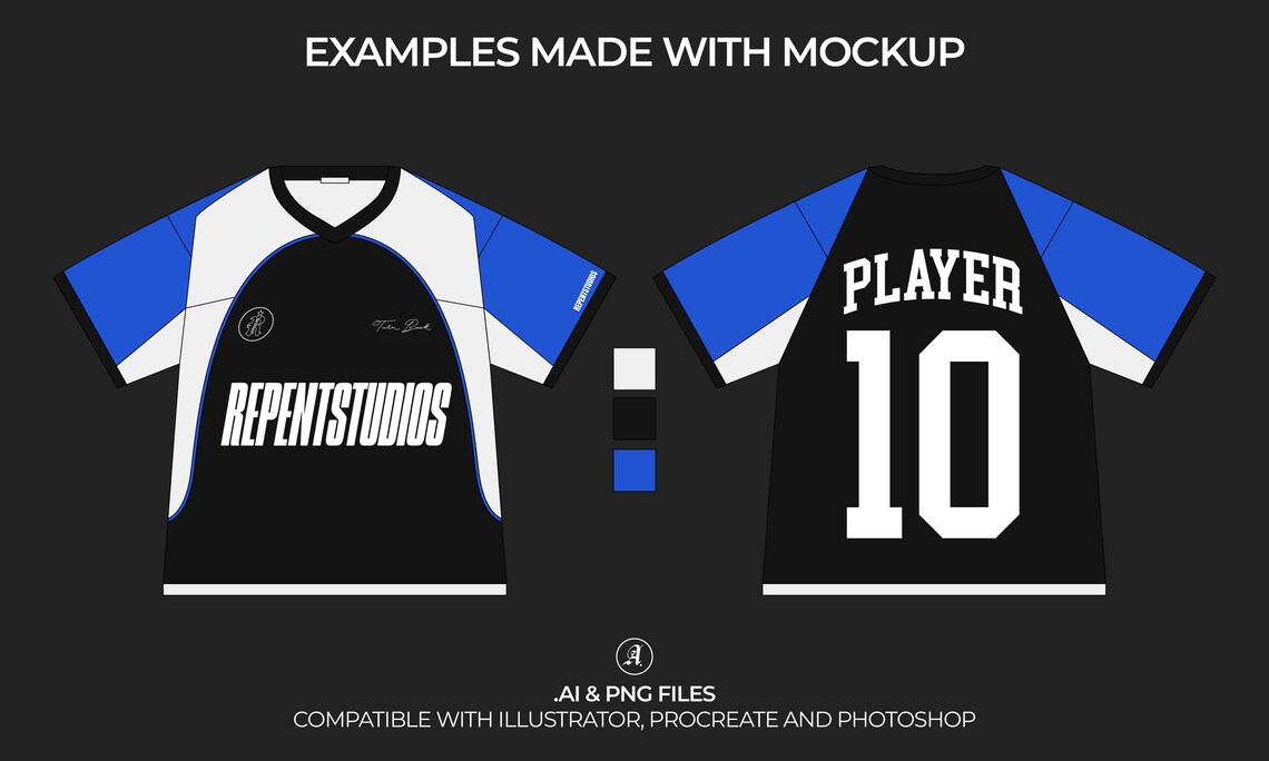 NFL Jersey Vector Mockup: Streetwear Fashion Tech Pack (digital File ...