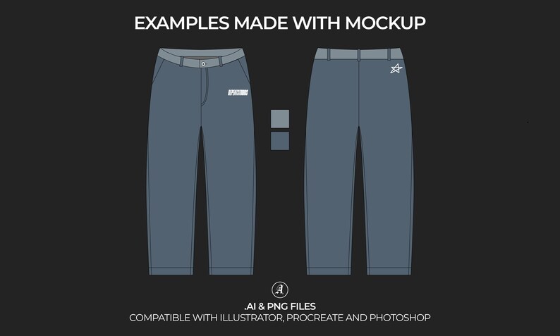 Regular Fit Trouser Pants Vector Mockup Streetwear and Fashion Tech ...