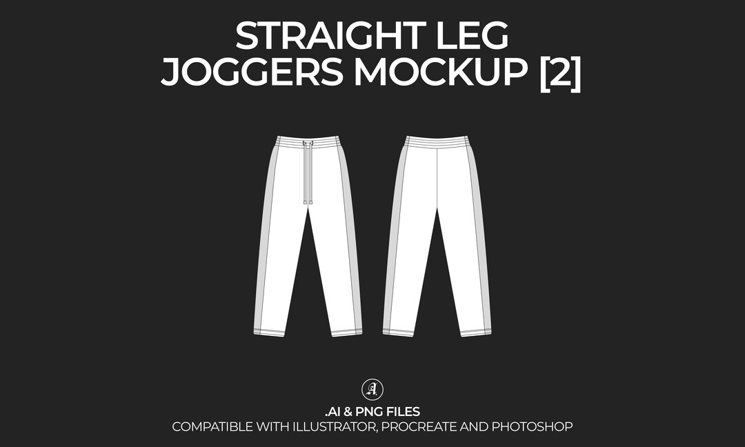 Straight Leg Joggers Mockup: Streetwear Tech Pack (digital File) - Etsy