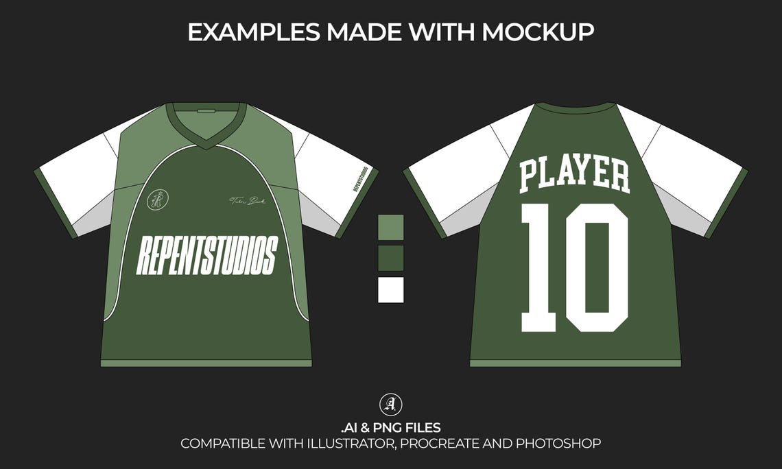 NFL Jersey Vector Mockup: Streetwear Fashion Tech Pack (digital File ...