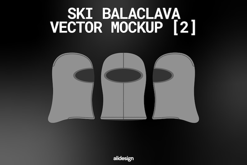 Streetwear Balaclava Vector Mockup Streetwear and Fashion Tech Pack ...
