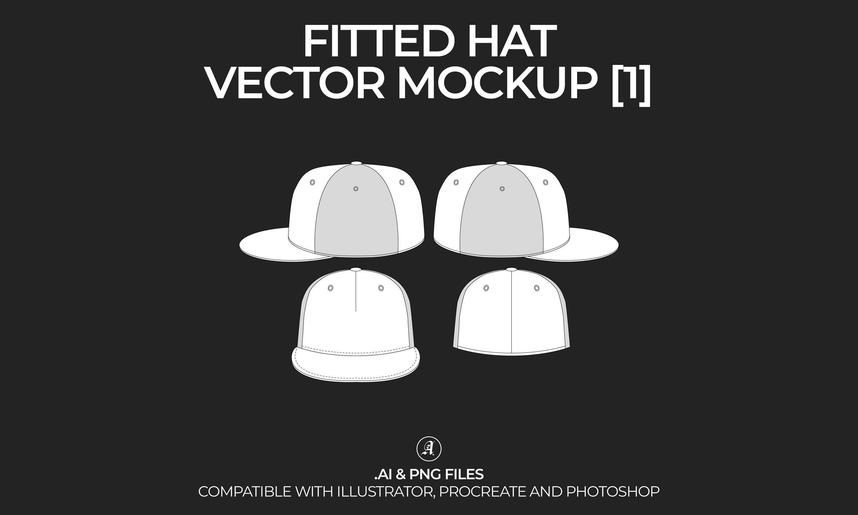 Fitted Hat Vector Mockup: Streetwear Fashion Tech Pack (digital File) - Etsy