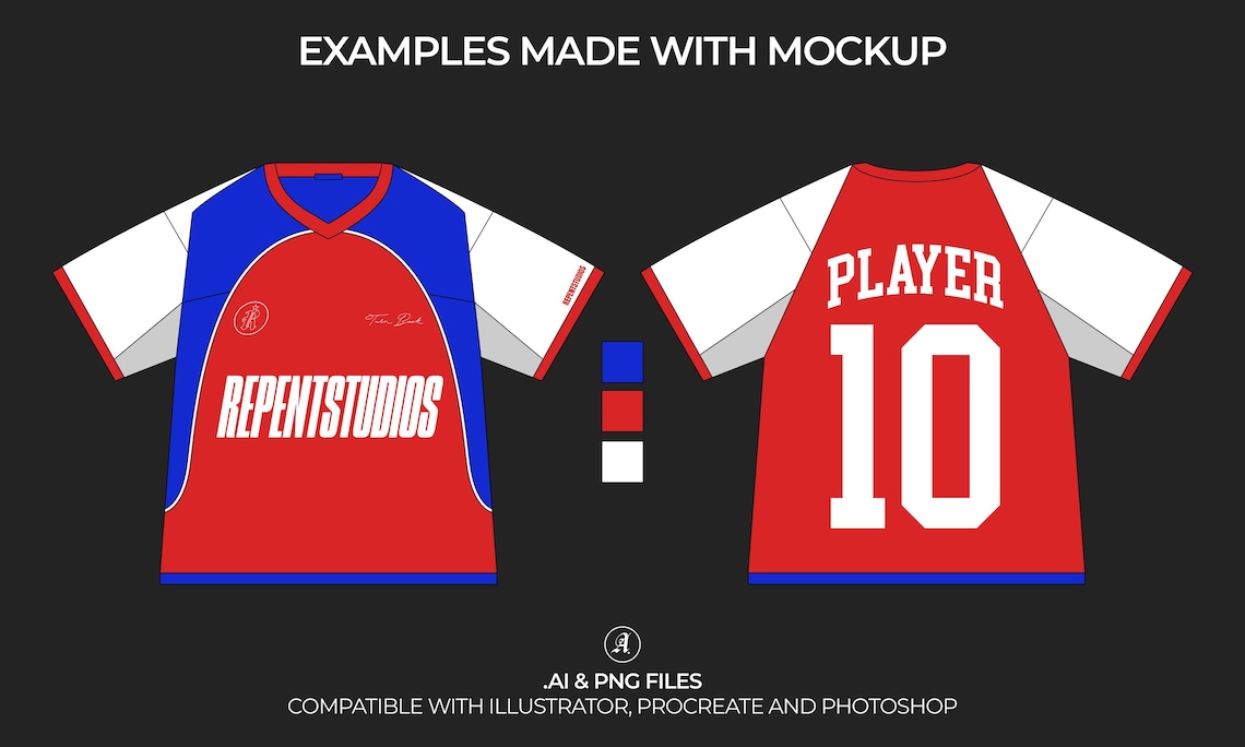 NFL Jersey Vector Mockup: Streetwear Fashion Tech Pack (digital File ...