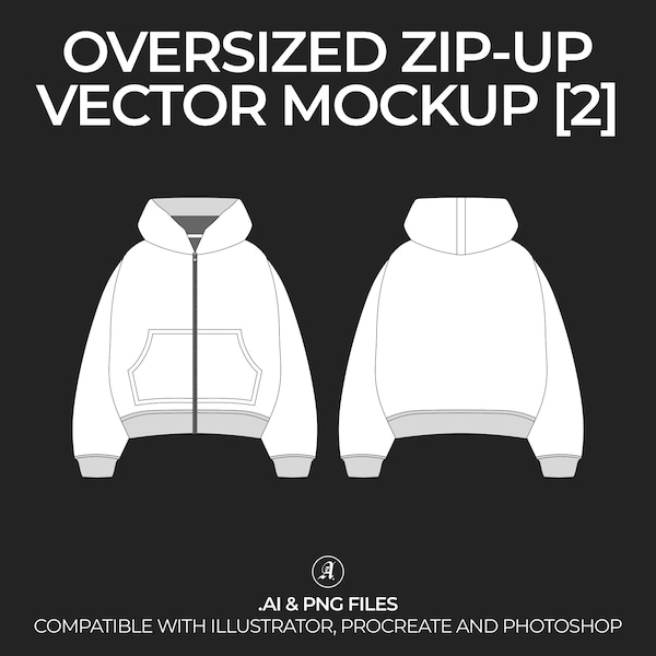 Zip up Mockup Canva - Etsy