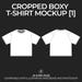 Cropped Boxy T-shirt Vector Mockup: Fashion Tech Pack (digital File) - Etsy
