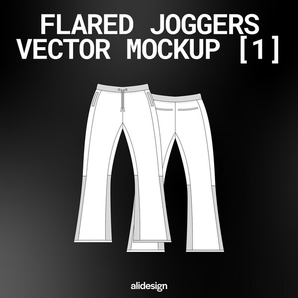 Flared Sweatpants Mockup - Etsy