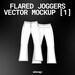 Streetwear Flared Joggers Vector Mockup Streetwear and Fashion Tech ...