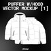 Streetwear Hooded Puffer Jacket Vector Mockup Streetwear and Fashion ...