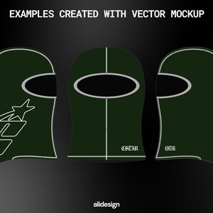Streetwear Balaclava Vector Mockup Streetwear and Fashion Tech Pack ...