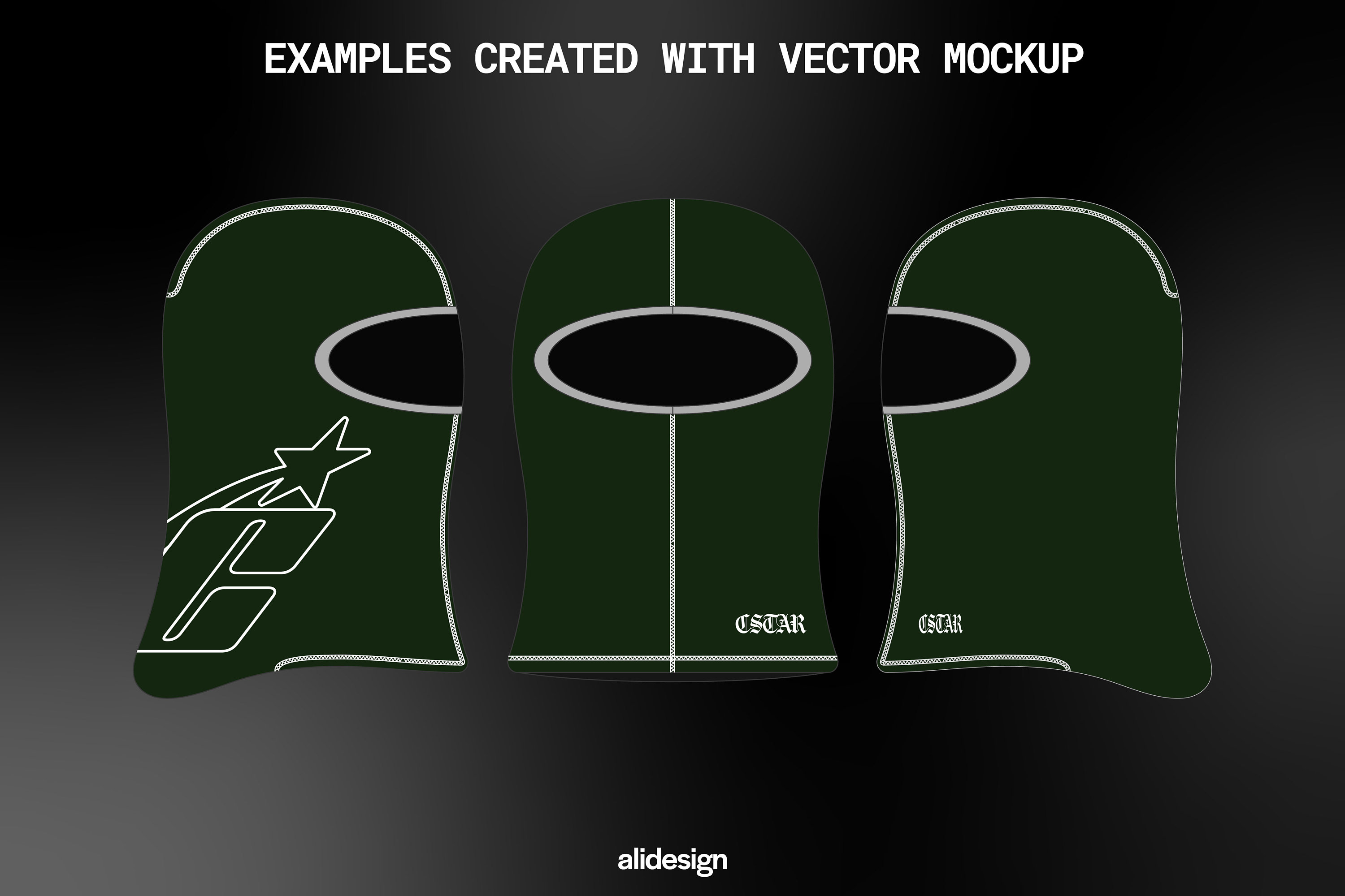 Streetwear Balaclava Vector Mockup Streetwear and Fashion Tech Pack ...