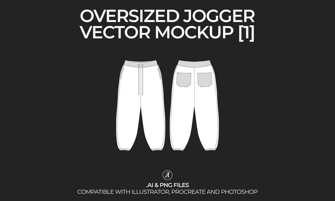 Oversized Joggers Vector Mockup: Streetwear Tech Pack (digital File) - Etsy