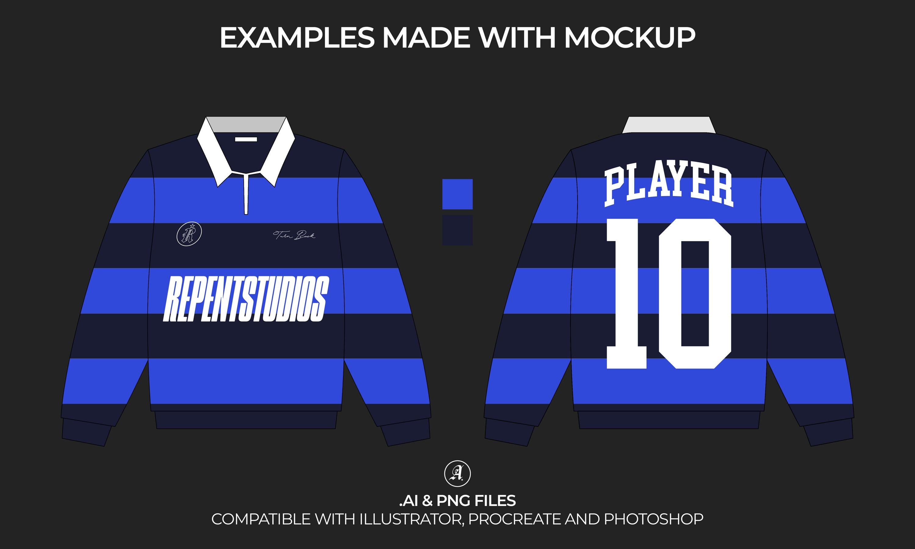 Rugby Polo Shirt Vector Mockup – Fashion Tech Pack (digital File) - Etsy