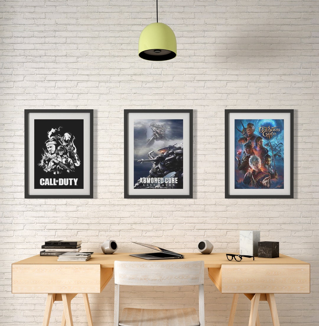 Baldur's Gate 3, Call of Duty, Armored Core Gaming Posters Prints pack ...