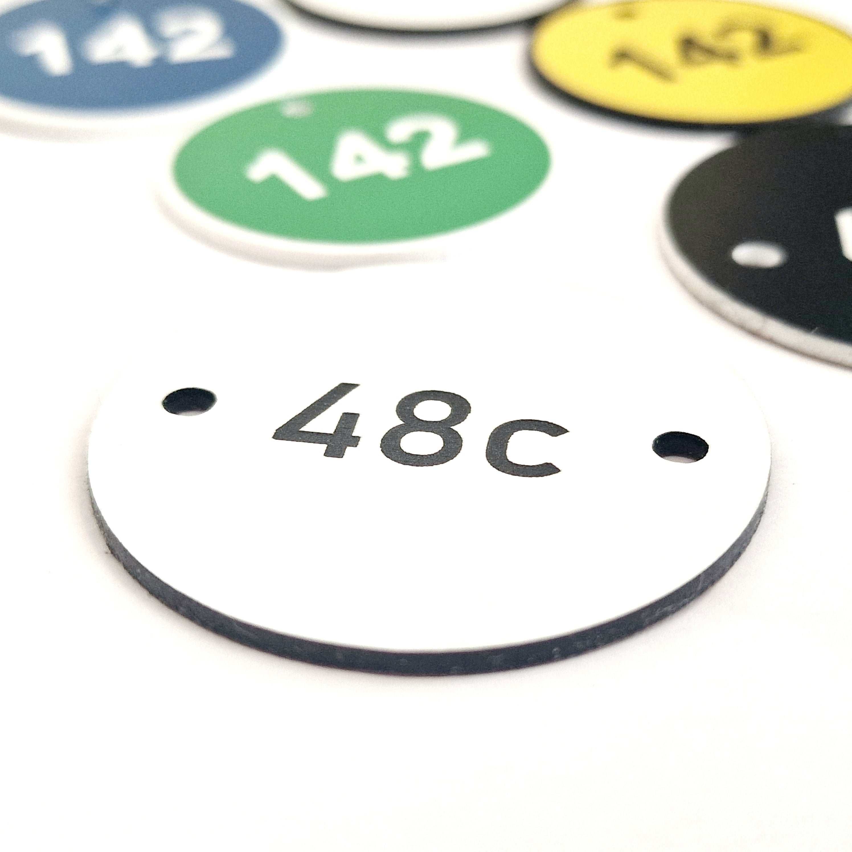 Engraved Plastic Labels - Round - Etsy