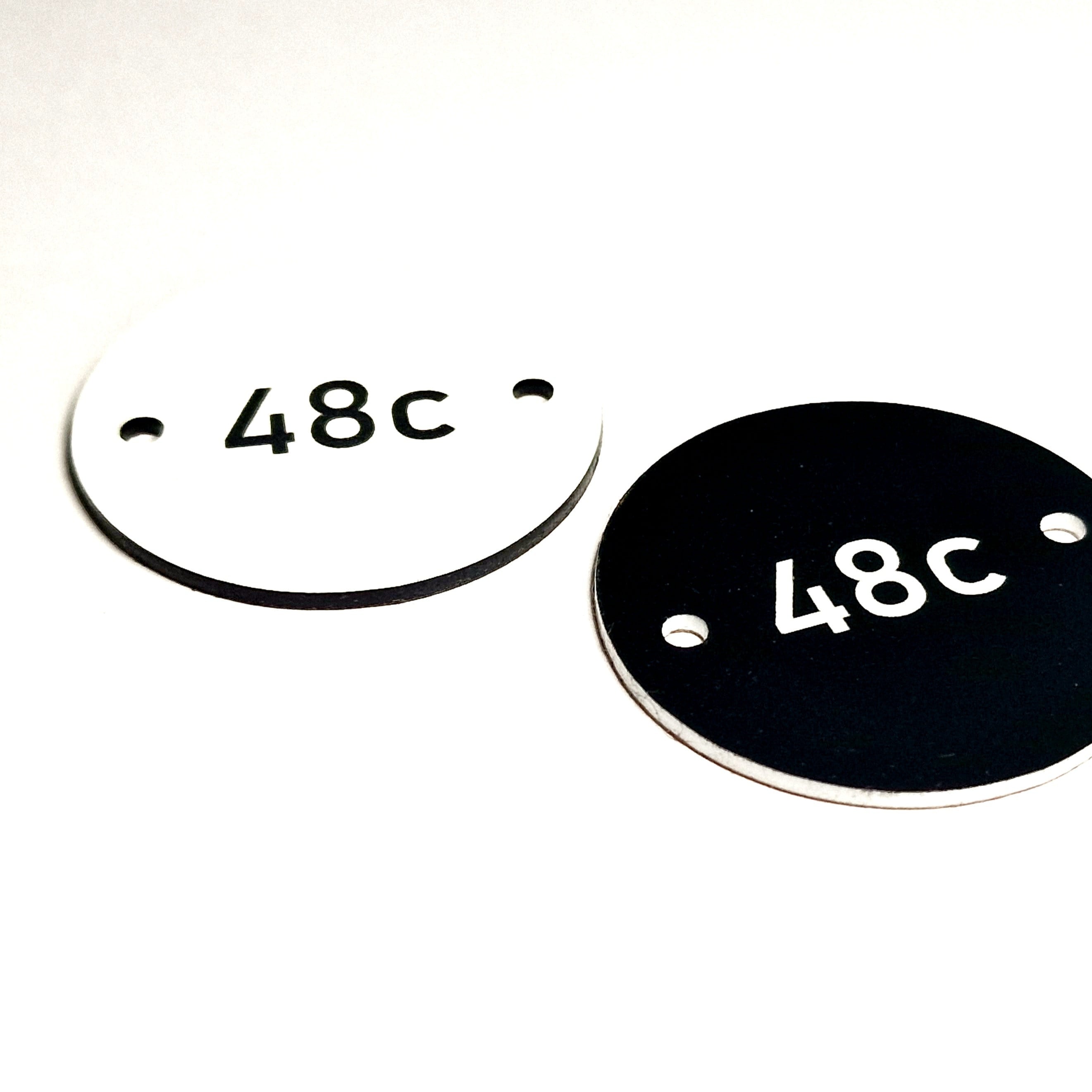 Engraved Plastic Labels - Round - Etsy