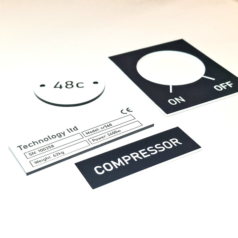 Engraved Plastic Labels - Rectangle - Etsy