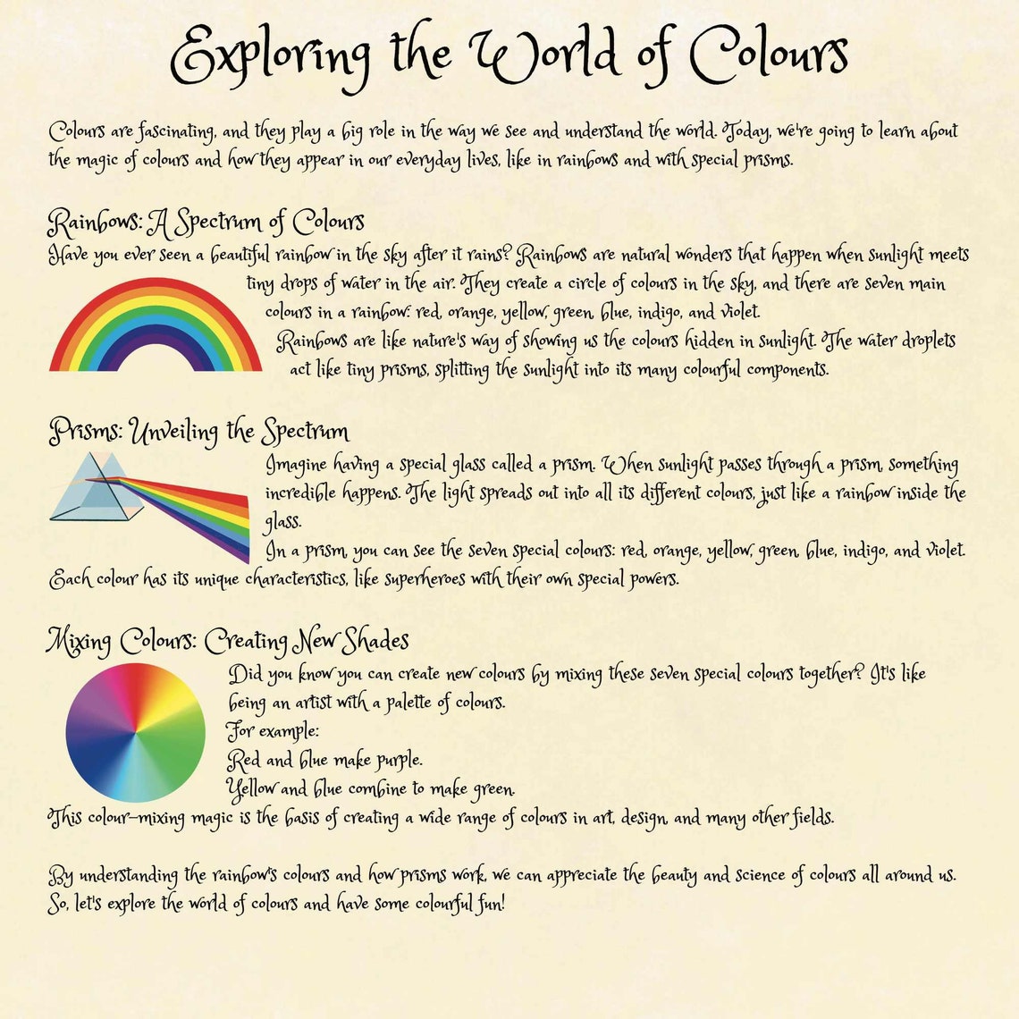 Color Learning Printables for Kids, Educational Wall Art Set of 3 ...