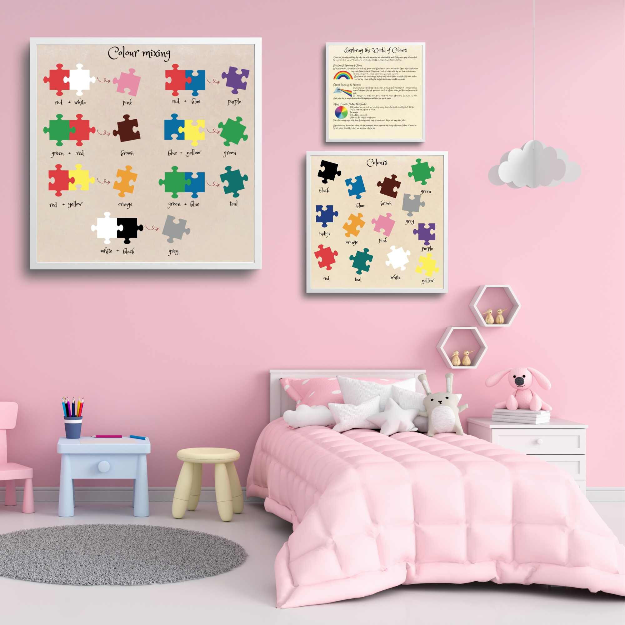 Color Learning Printables for Kids, Educational Wall Art Set of 3 ...