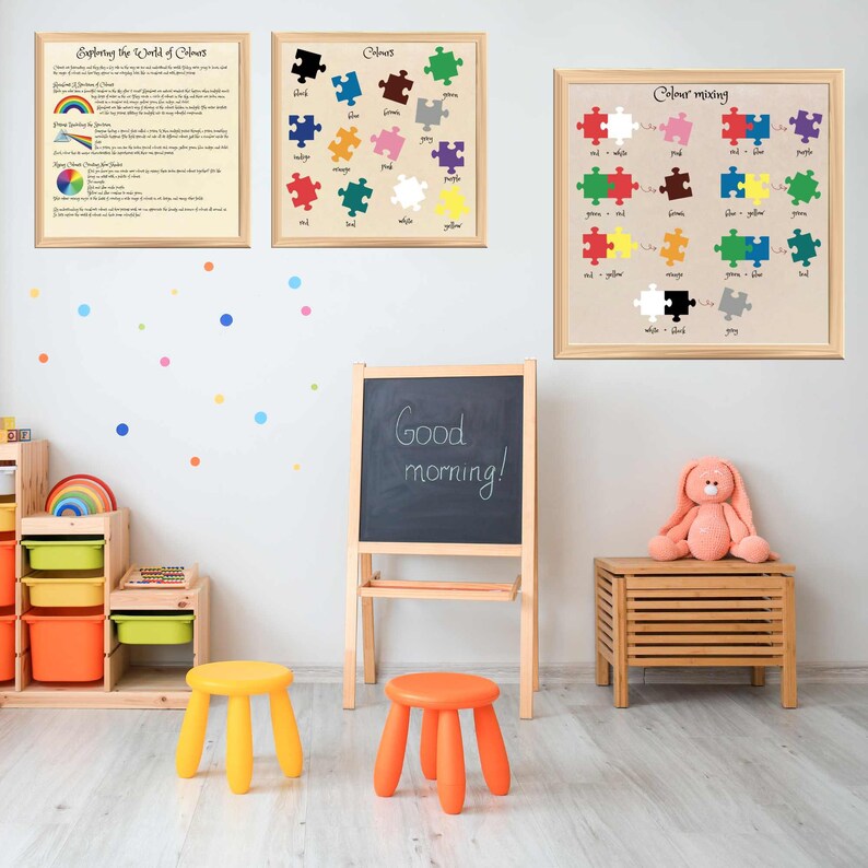 Color Learning Printables for Kids, Educational Wall Art Set of 3 ...