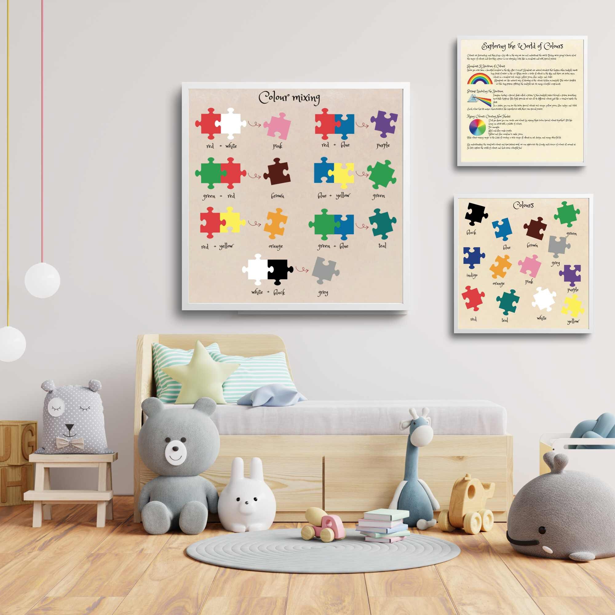 Color Learning Printables for Kids, Educational Wall Art Set of 3 ...