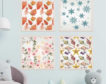 Four Seasons Poster Educational Print Printable Wall Art - Etsy