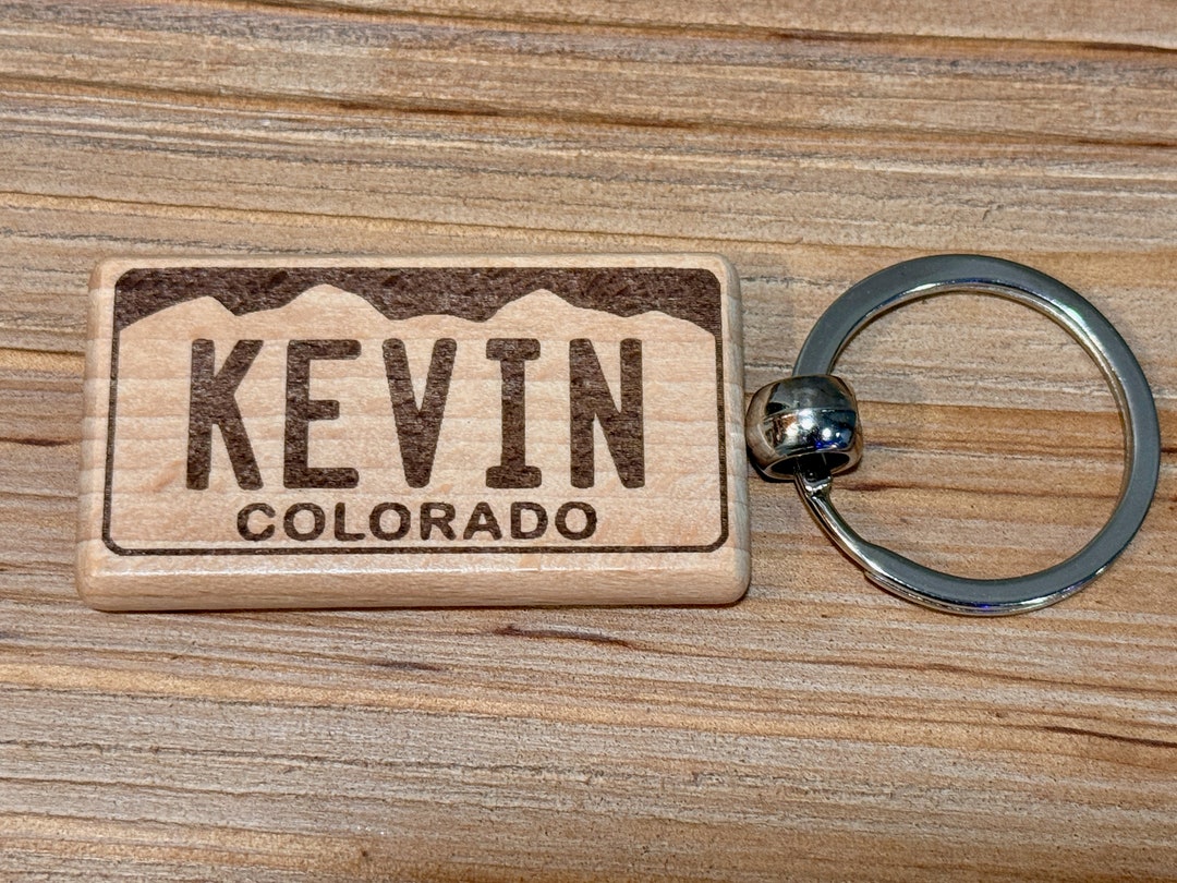 Custom Wooden License Plate Keychain - You Choose the State and ...