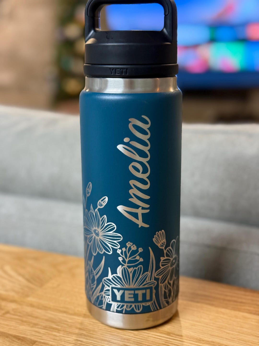 Laser Engraved Yeti Rambler - 26oz, 36oz or 46oz Customized With ...