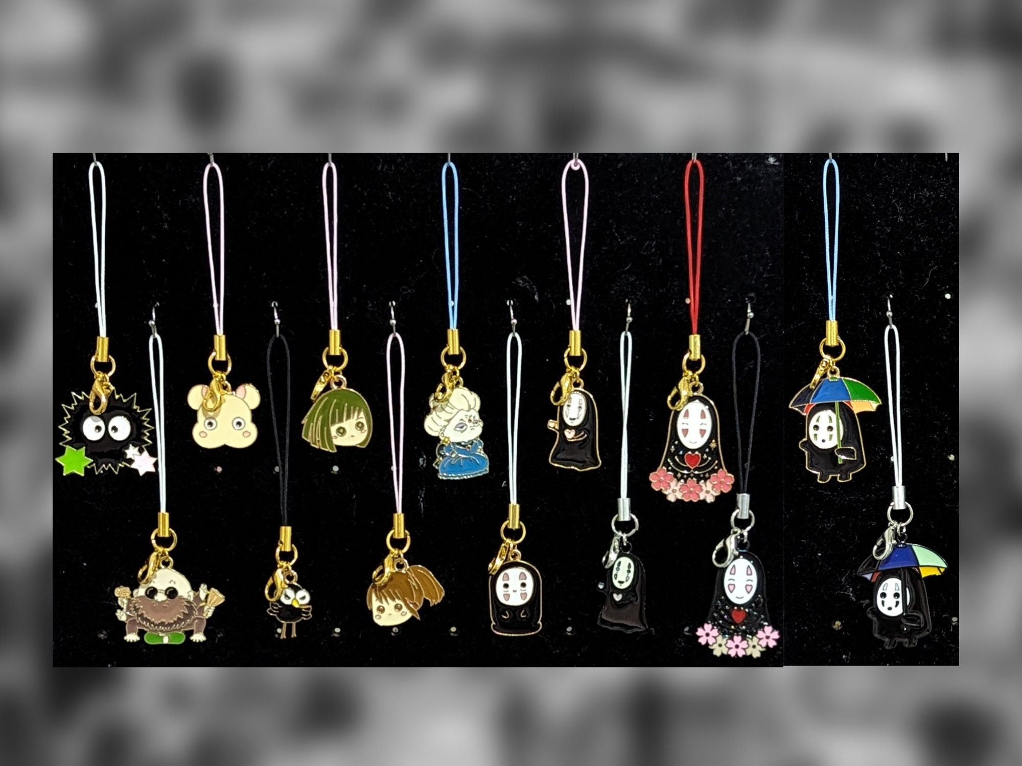 Spirited Away Studio Ghibli Inspired String Keyrings Soot Sprites, No ...