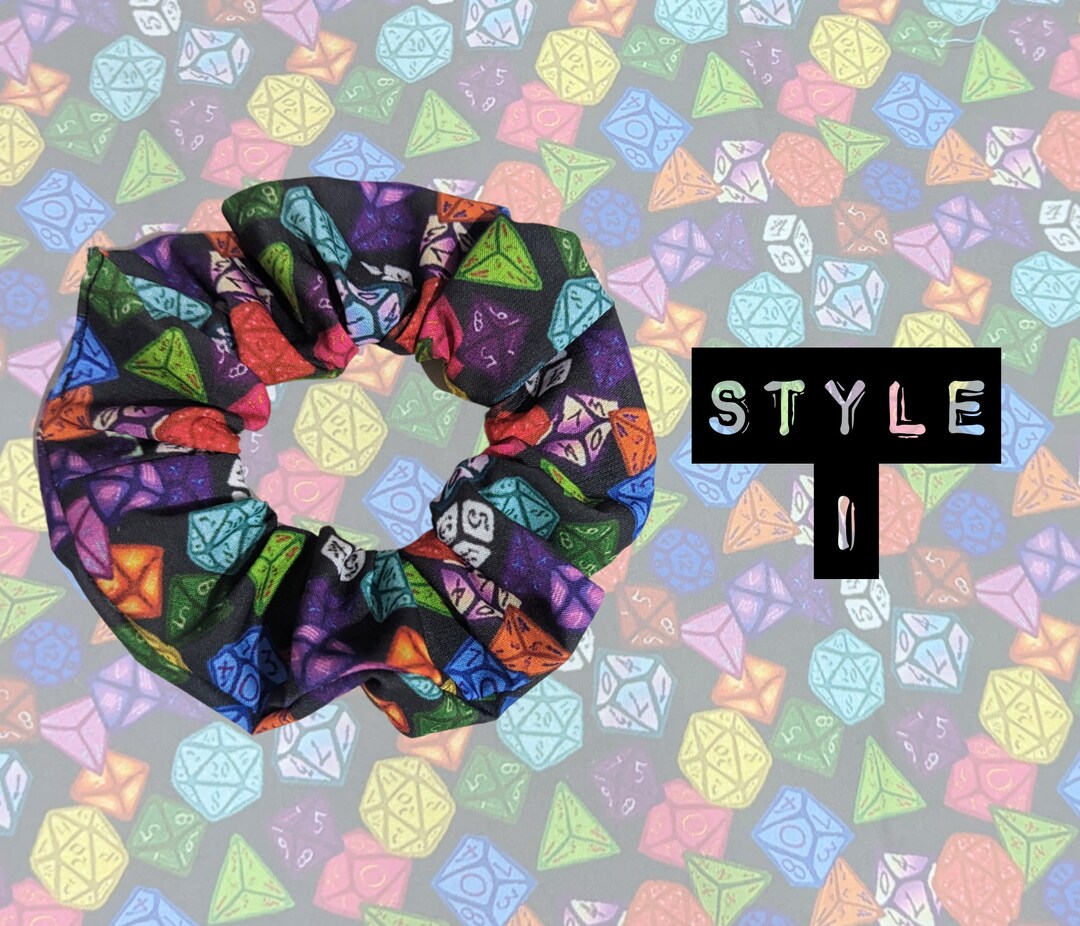 Dungeons and Dragons Dnd Dice Inspired Scrunchies Multiple Fabrics - Etsy