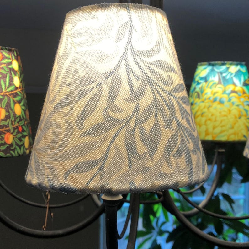 William Morris Candle Clip Lampshade: Bough Print, Azure Home Decor - Etsy