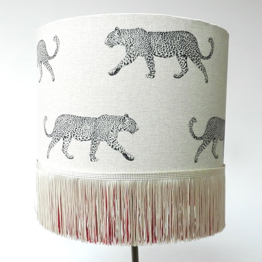 Leopard Print Lampshade – Handmade Prowling Leopard | Modern Safari ...