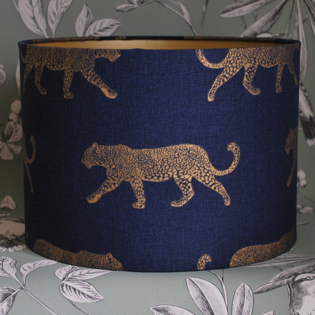 Handmade Leopard Lampshade, Table Lampshade, Ceiling Lampshade, Gold ...
