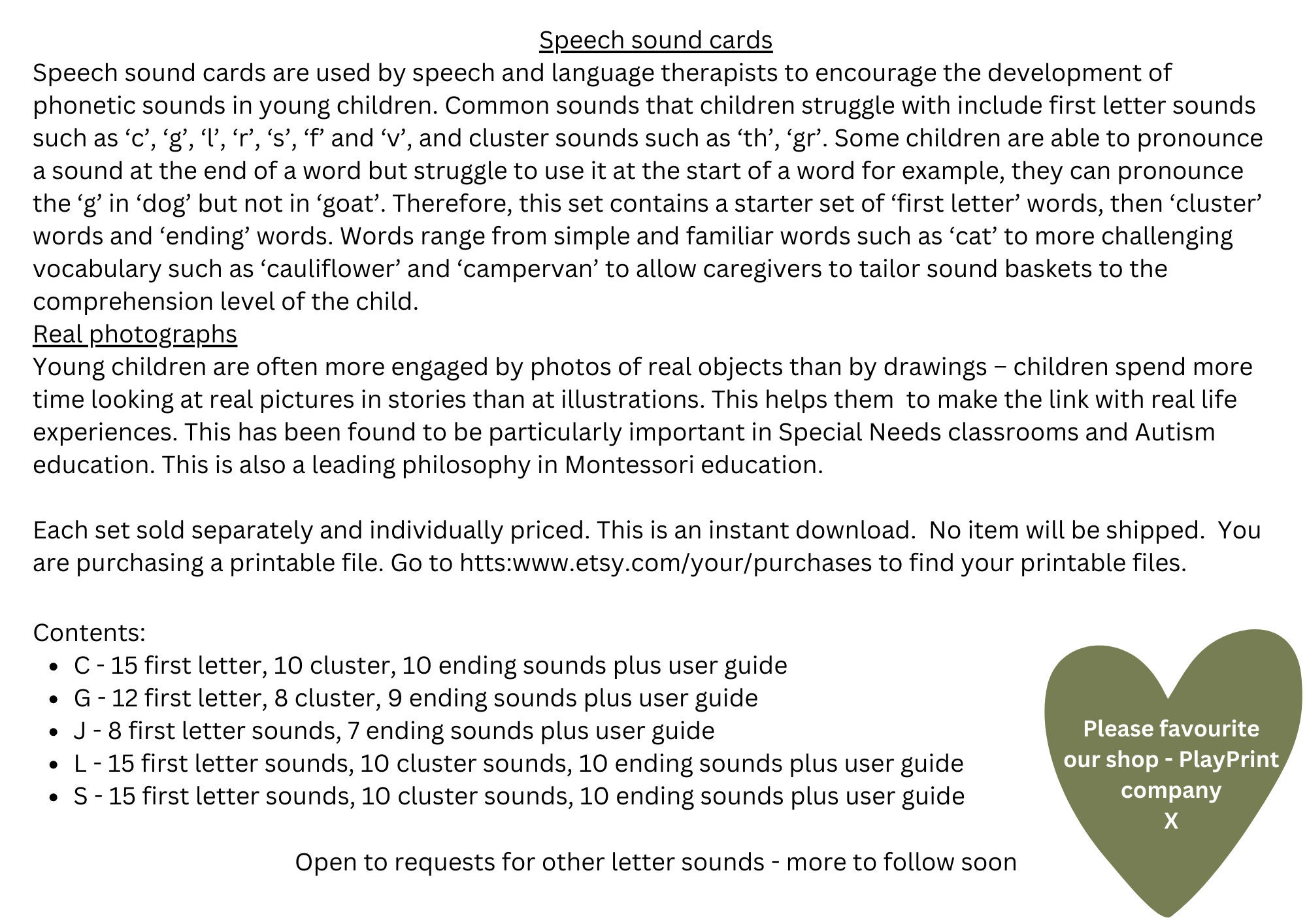 L Speech Therapy Flashcards With Real Photos - Montessori Inspired - Etsy