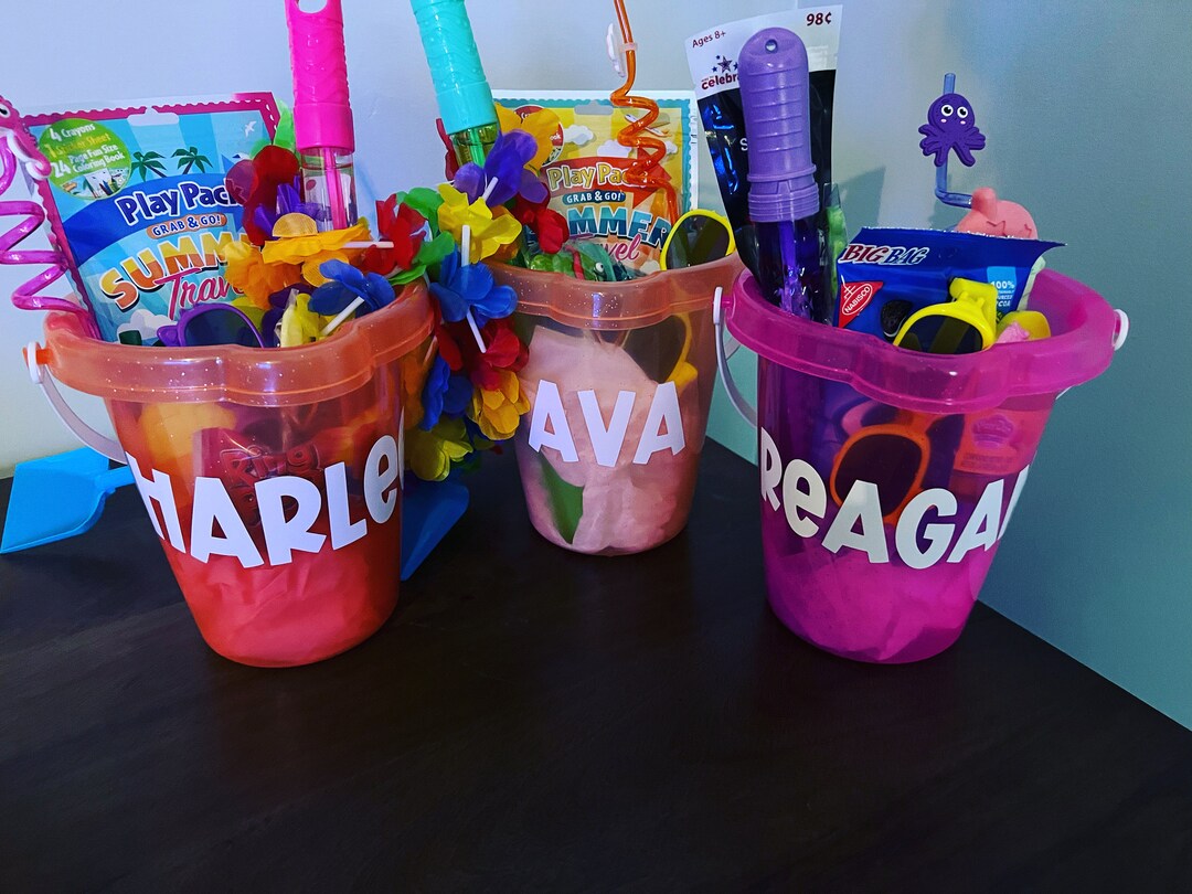 Personalized Summer Beach Buckets - Etsy