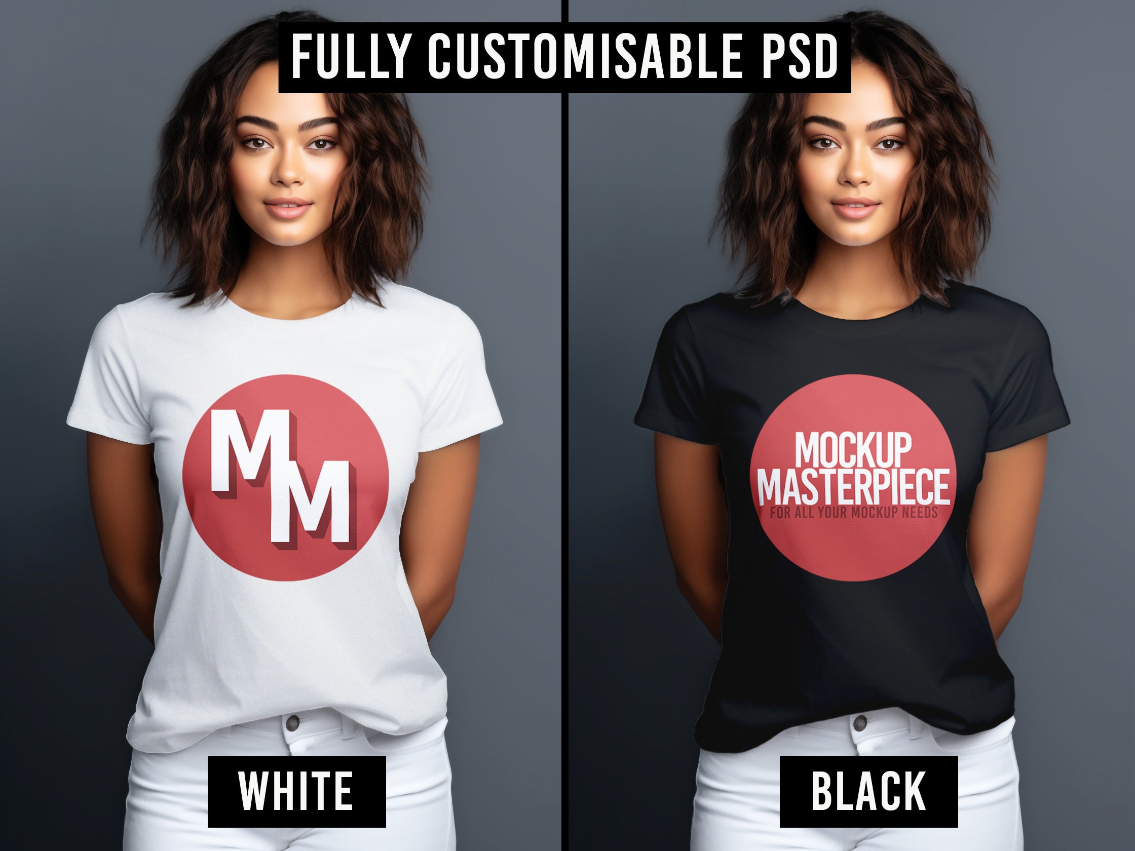 White T-shirt Mockup | Black T-shirt Mockup | PSD INCLUDED | Studio ...