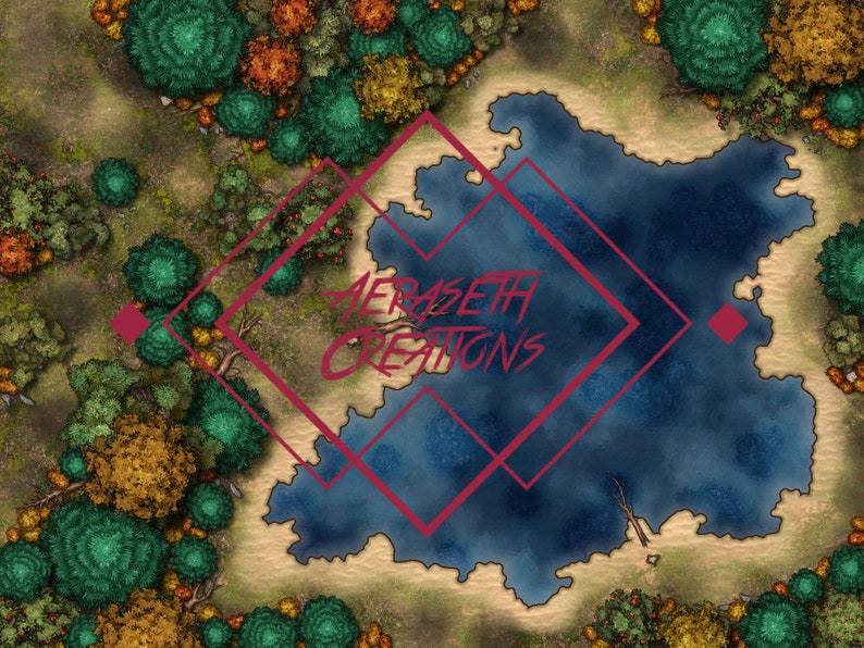 Seasonal Forest and Lake: Dnd / Pathfinder / Roll 20 Battlemap - Etsy ...