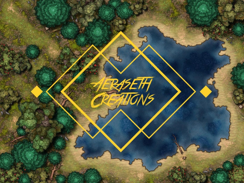 Seasonal Forest and Lake: Dnd / Pathfinder / Roll 20 Battlemap - Etsy ...