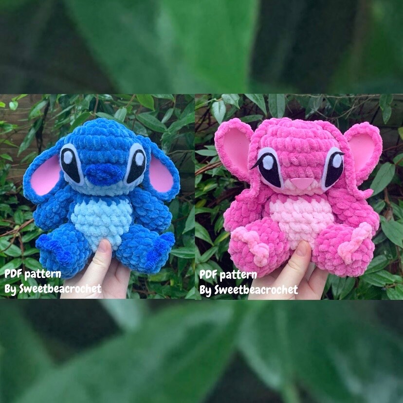 Blue and Pink Aliens Duo PDF PATTERN - Etsy