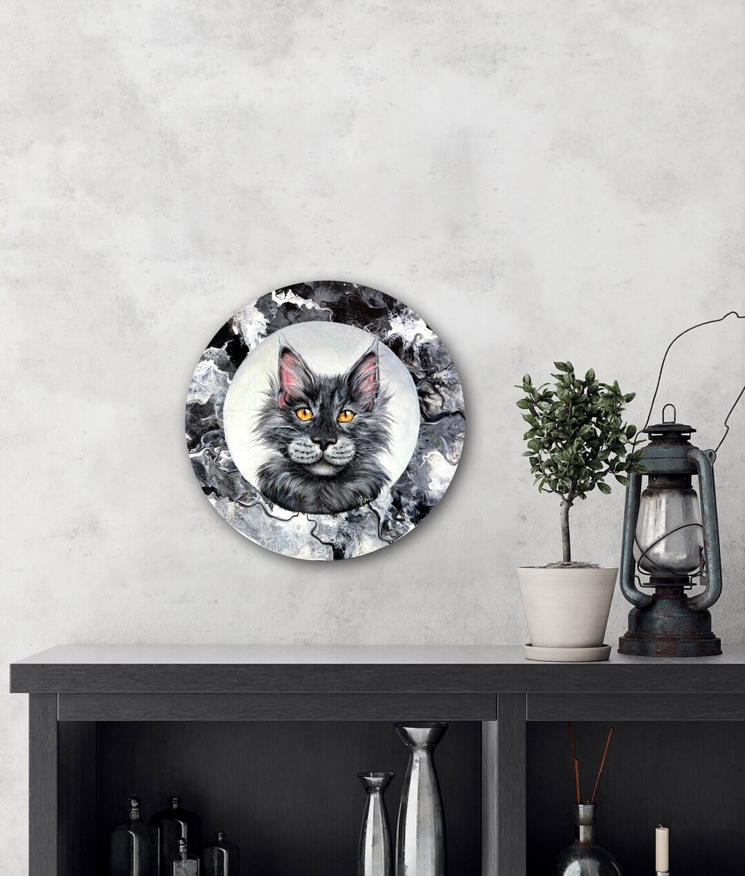 Jing & Jang Cat Original Painting - Etsy