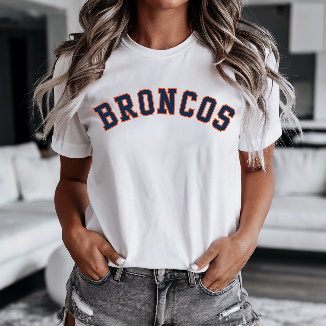 Bella Canvas Broncos T-shirt Unisex, Classic White Broncos Tee, Trendy ...