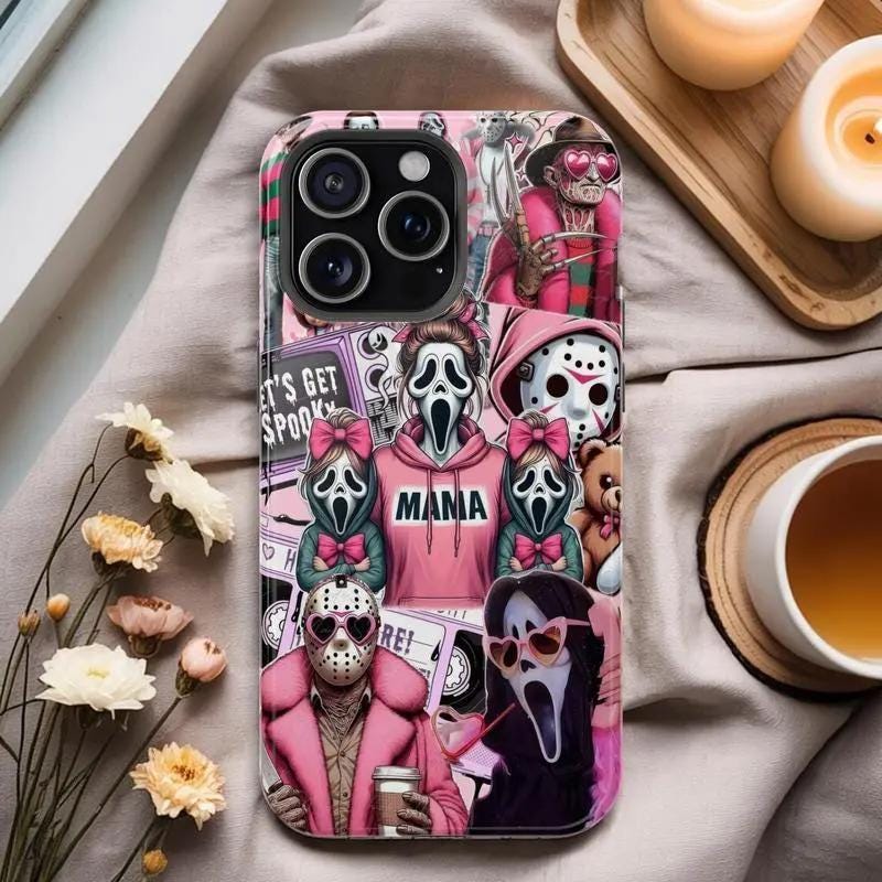 Ghostface Pink Phone Case - Etsy