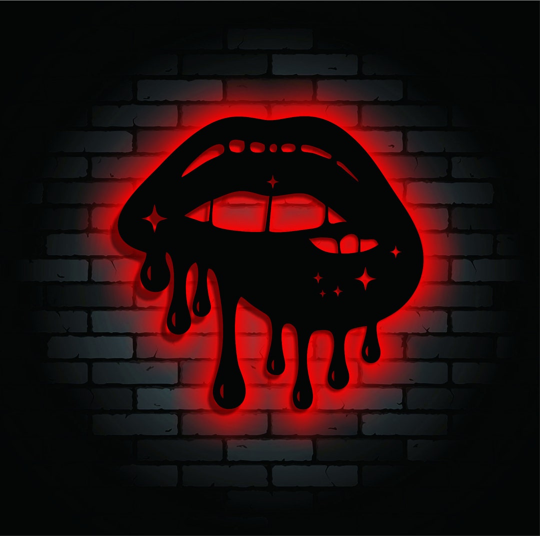 Lips Neon Sign Lips Led Sign Lips Wall Art Lips - Etsy