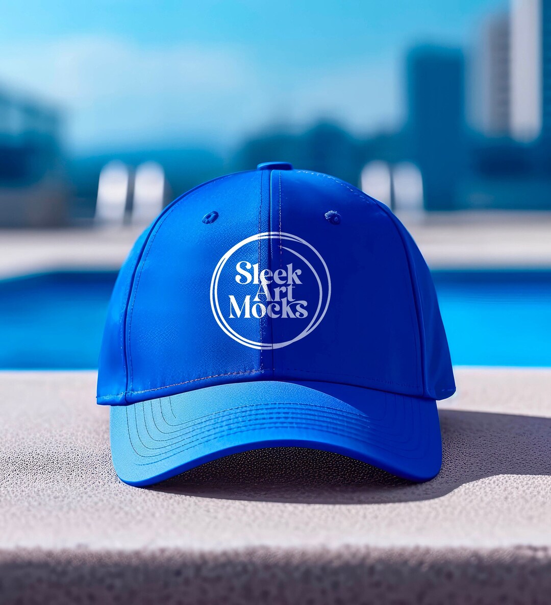 Blue Cap Mockup, Blue Hat Mock-up, Bob Hat Mock, Unisex Baseball Hat ...