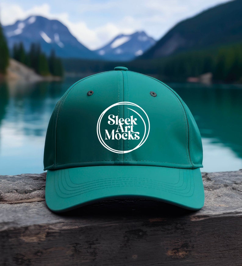 Green Cap Mockup, Green Hat Mock-up, Bob Hat Mock, Unisex Baseball Hat ...