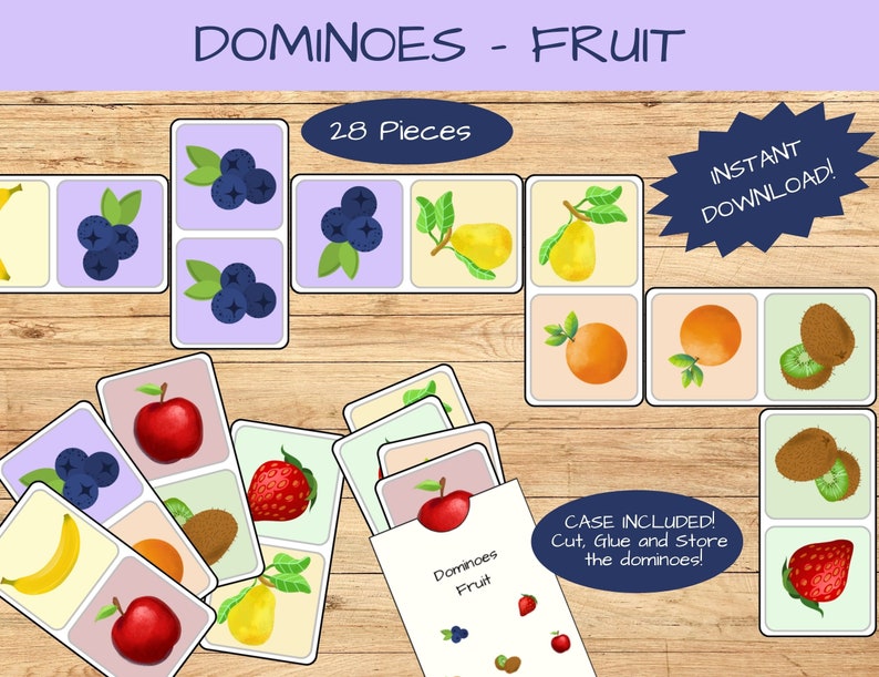 Dominoes - Fruit / Digital Download - Etsy