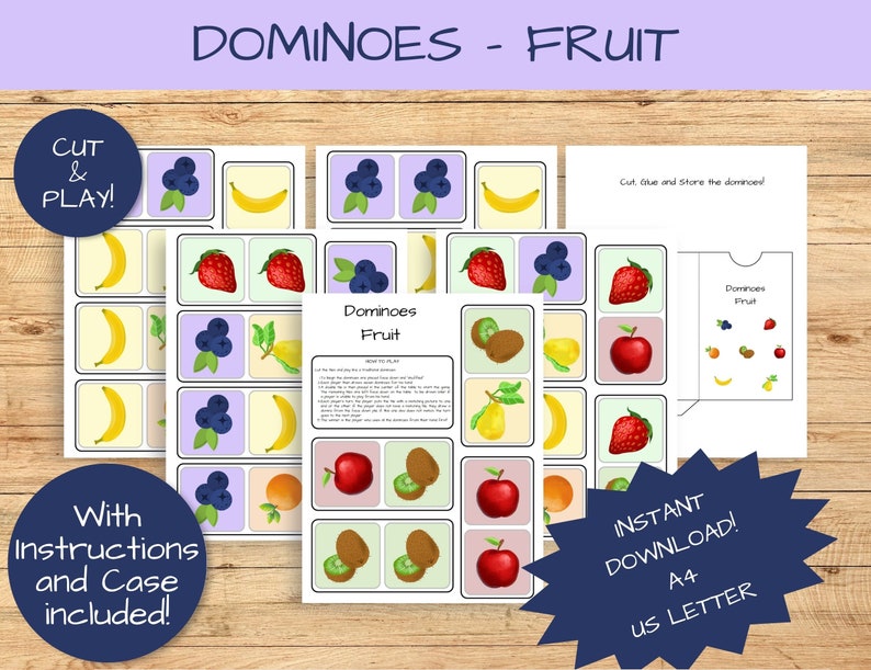 Dominoes - Fruit / Digital Download - Etsy