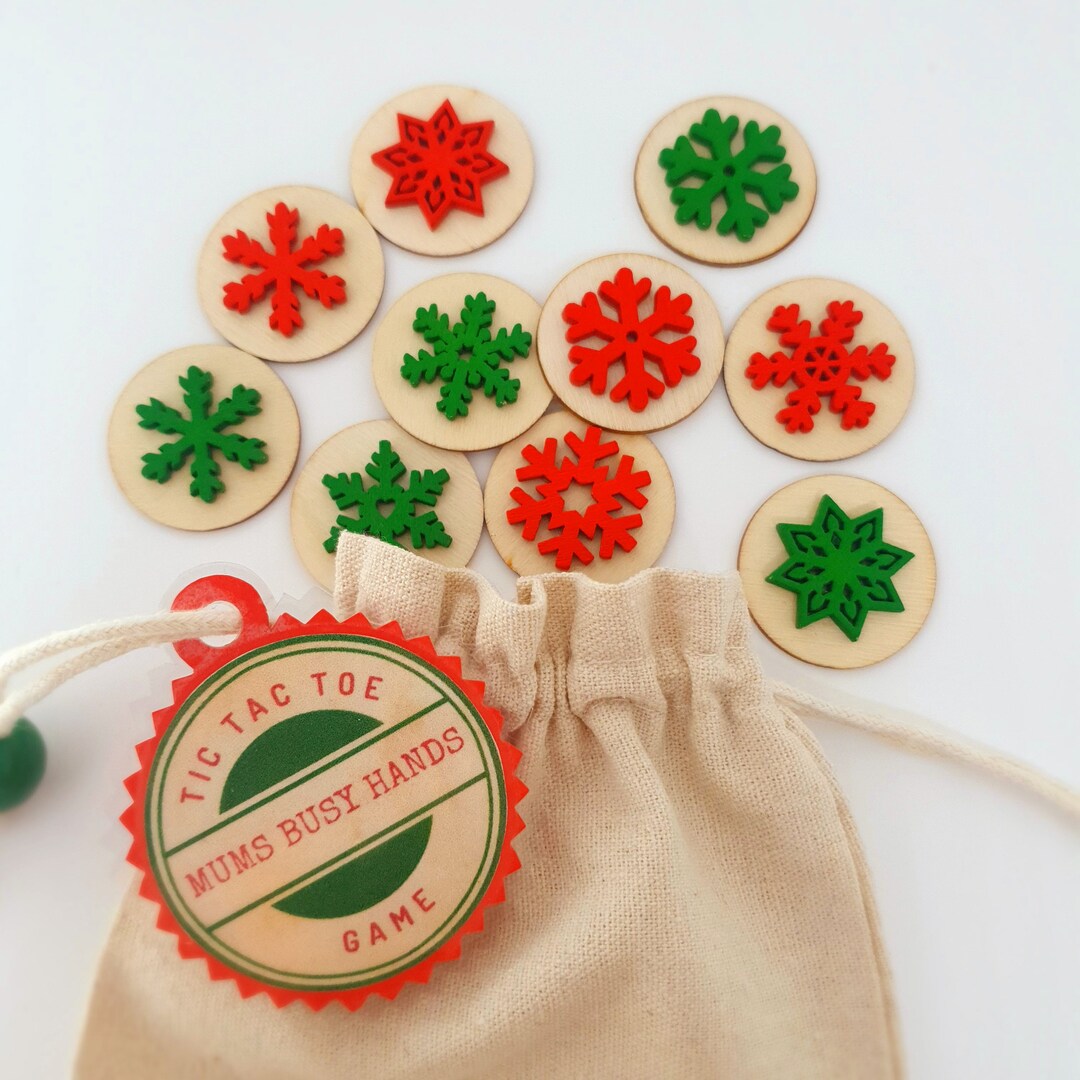 Christmas Snowflakes TIC TAC TOE - Etsy